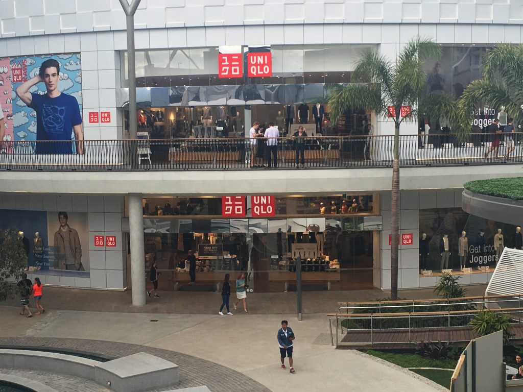 Stainless steel facade | UNIQLO Store, Pacific Fair QLD