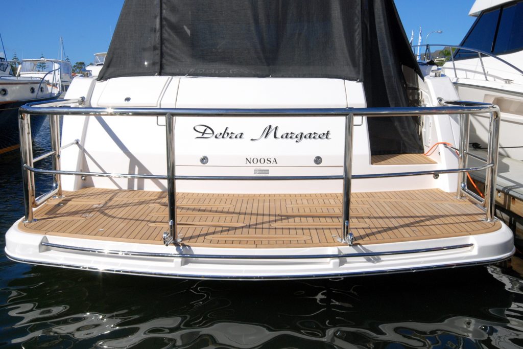 Stainless stern, duckboard rails custom built to your boat