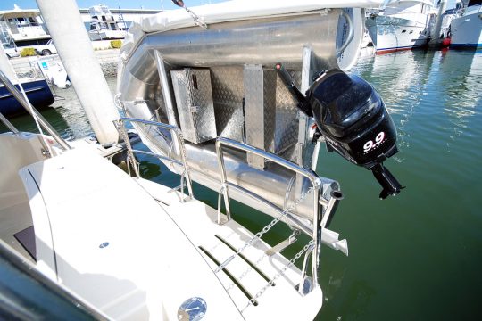 Stainless stern, duckboard rails custom built to your boat