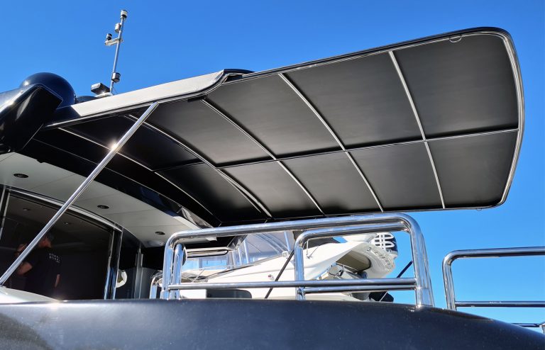 Custom slide out boat awning | Southern Stainless